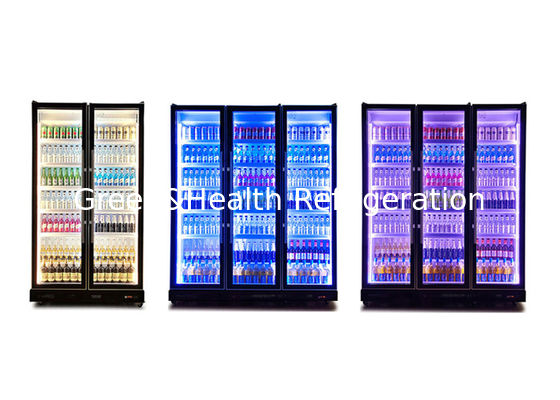 OEM Supermarket Bar Display Freezer Minuman dingin Minuman dingin Pintu ...
