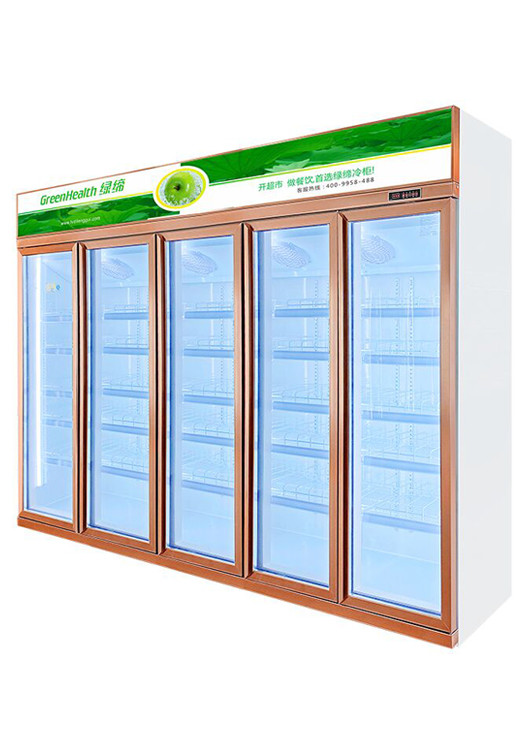 Frost Free Kulkas Minuman Energi Komersial Pintu Kaca Kulkas