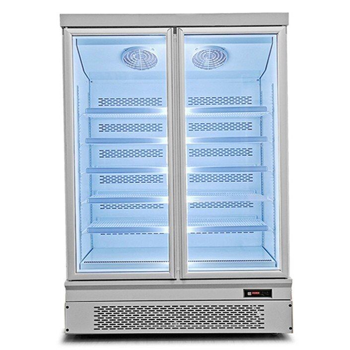 Kulkas Vertikal Daging Beku Tampilan Tegak Freezer Berdiri Untuk Toko