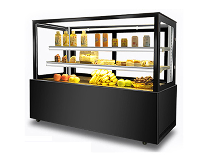 R404a Showcase Display Toko Roti Sudut Kanan Dengan Pintu Geser Dasar ...