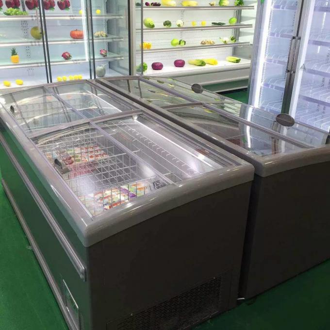-18~-22℃ Kapasitas Besar Gabungan Supermarket Island Freezer / Kulkas ...