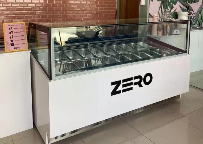 Es Krim Freezer Es Krim Gelato Lemari Pajangan Pendingin Kipas